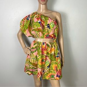 FARM Rio | Dresses | Farm Rio Cutout Oneshoulder Macaw | Poshmark